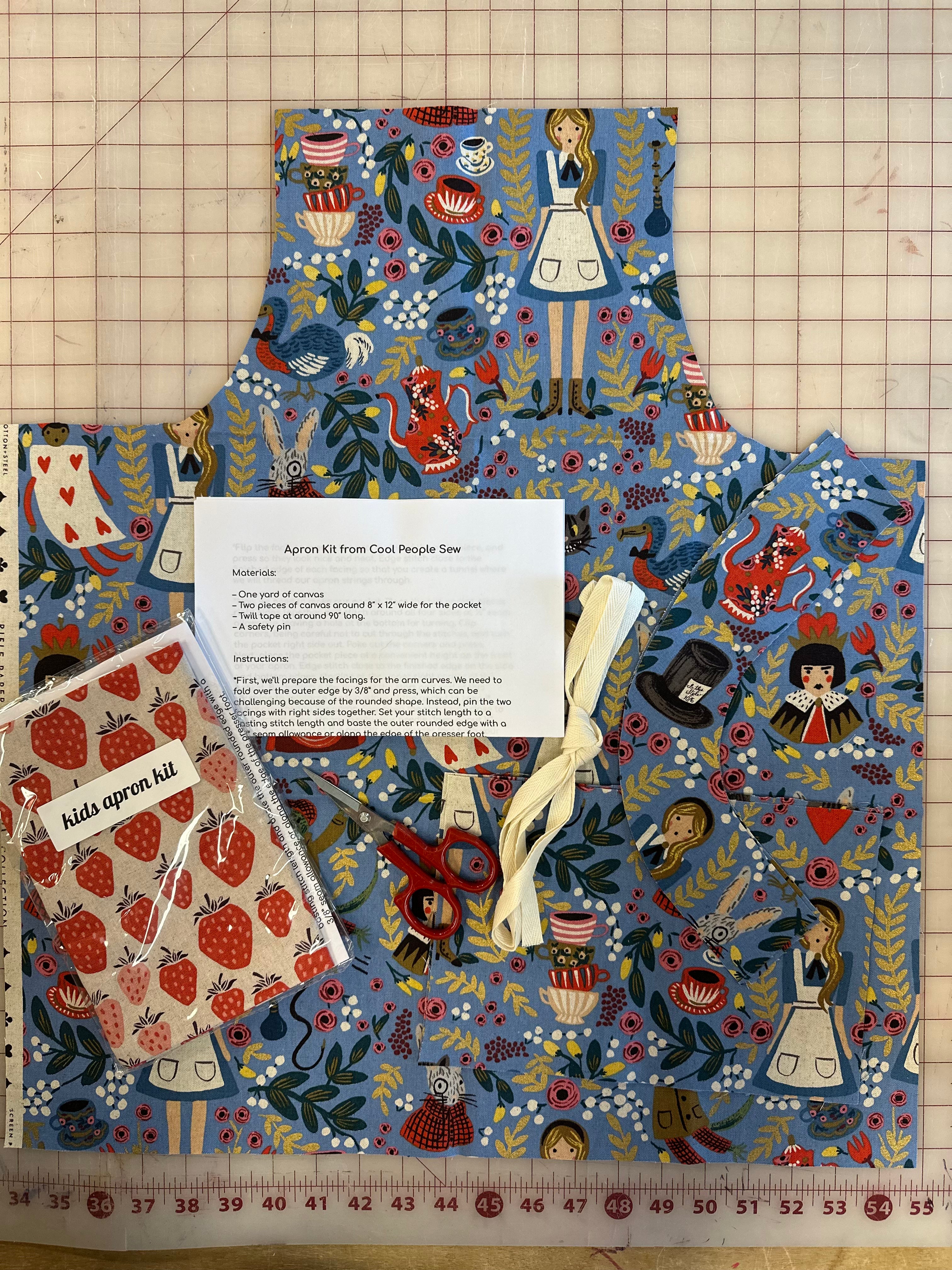 Kids Canvas Apron Kit – Cool People Sew